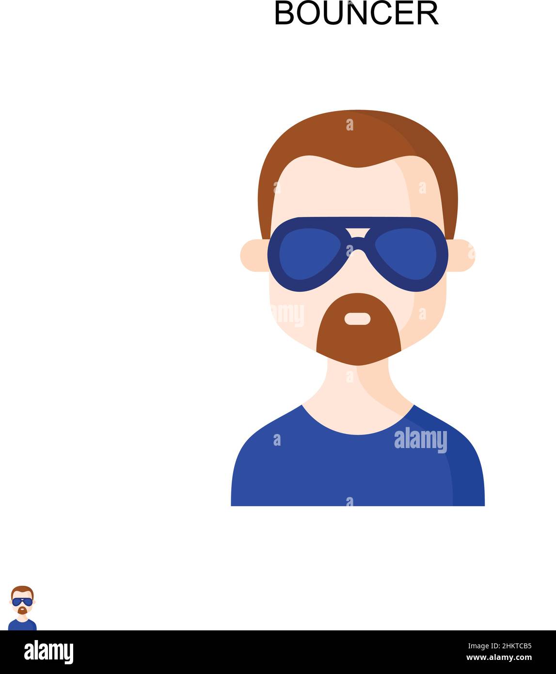 Bouncer Simple vector icon. Illustration symbol design template for web ...