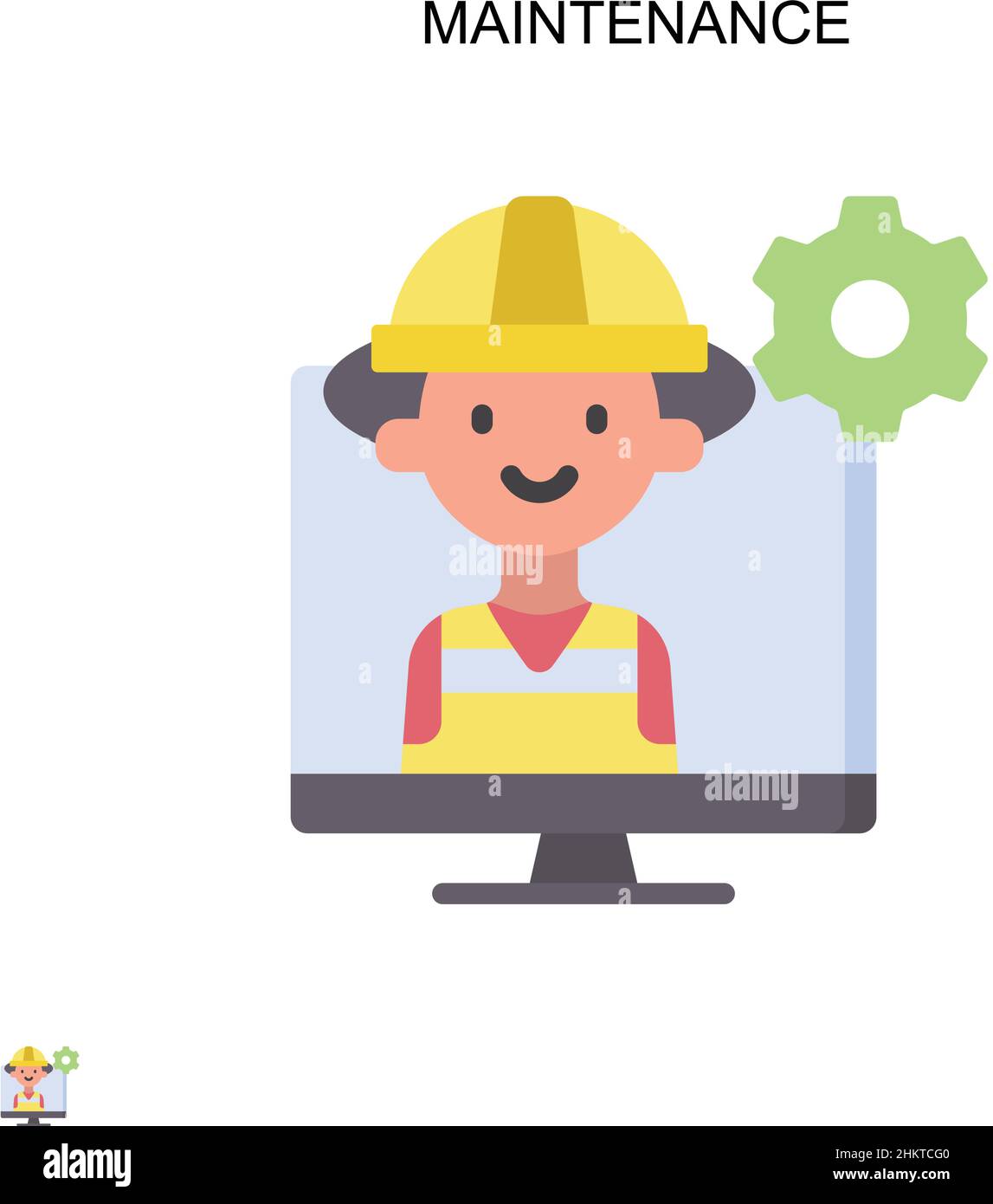 Maintenance Simple vector icon. Illustration symbol design template for ...