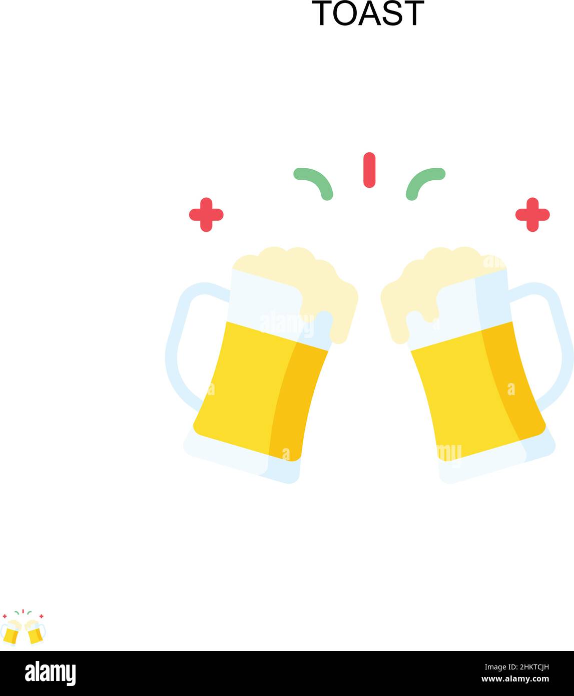 Toast Simple vector icon. Illustration symbol design template for web ...