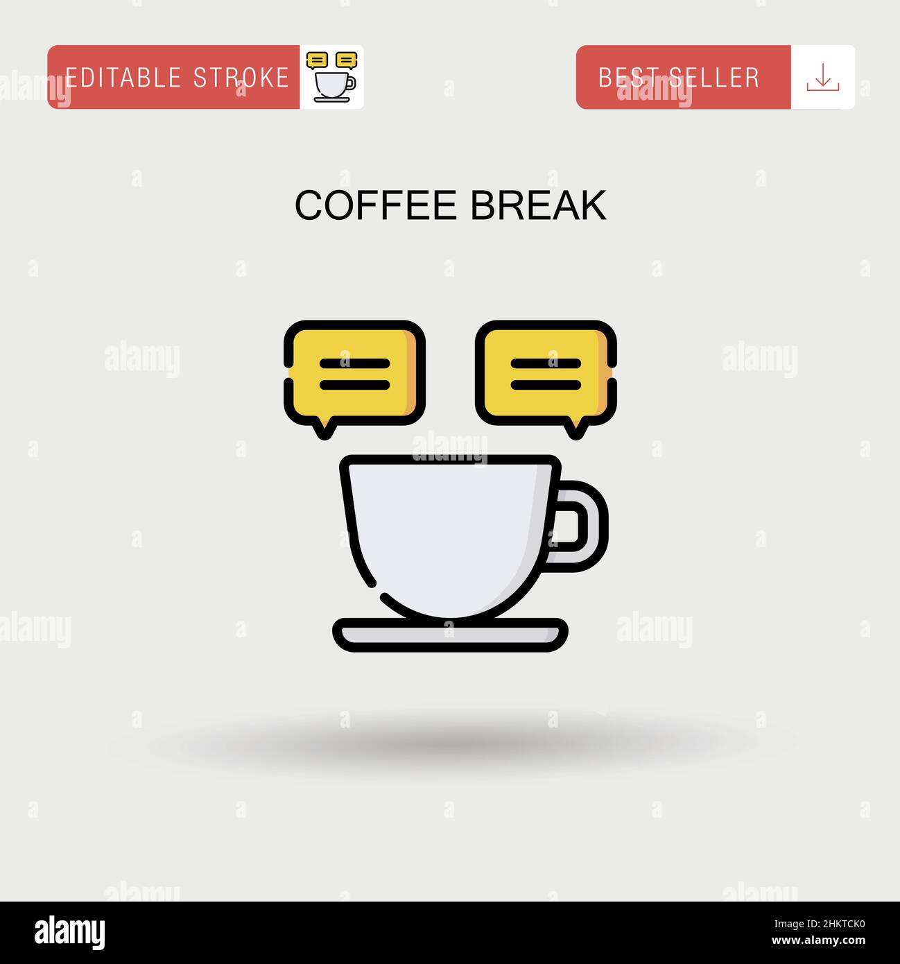 Woman coffee break work Stock Vector Images - Alamy