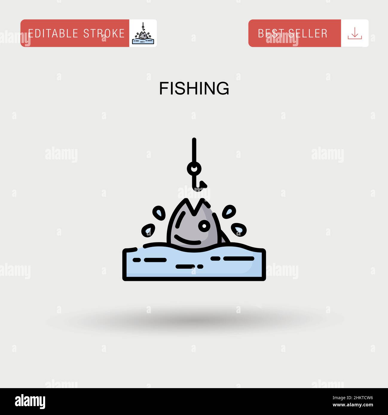 Fishing Simple vector icon Stock Vector Image & Art - Alamy
