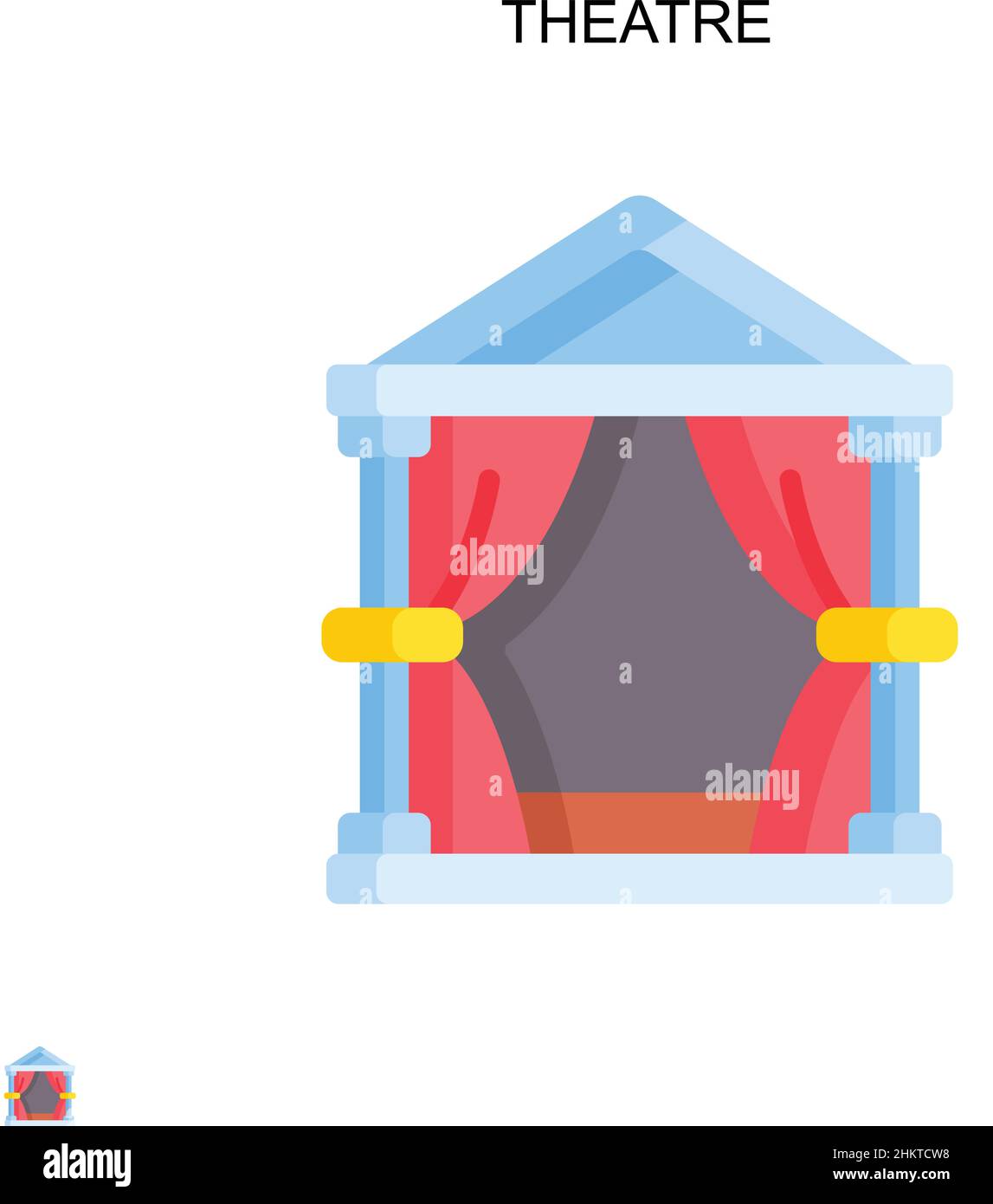 Theatre Simple vector icon. Illustration symbol design template for web ...