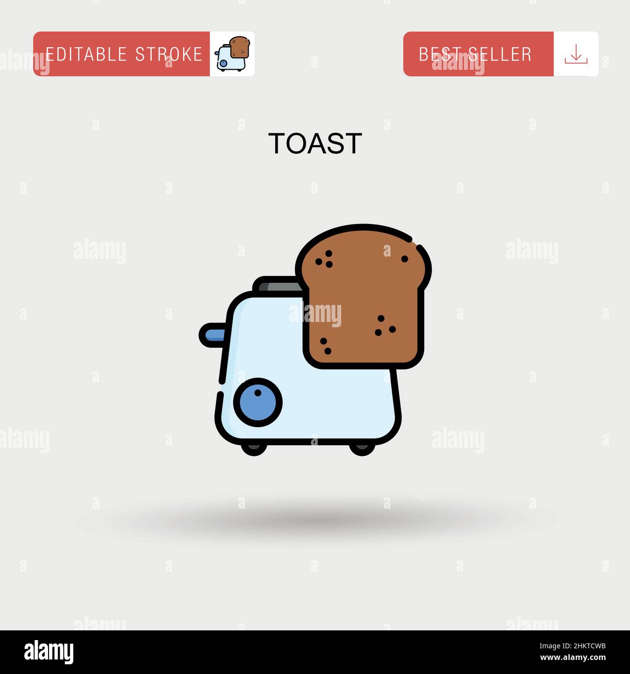 Toast Simple vector icon Stock Vector Image & Art - Alamy