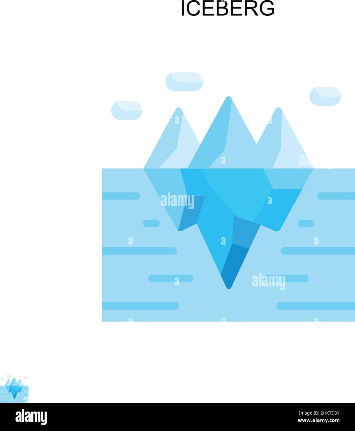 Iceberg Simple vector icon. Illustration symbol design template for web ...