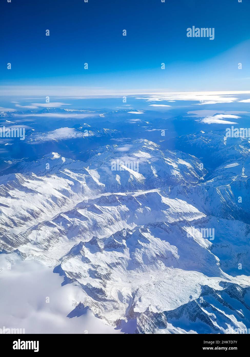 Aerial view of the Austrian Alps Stock Photo - Alamy