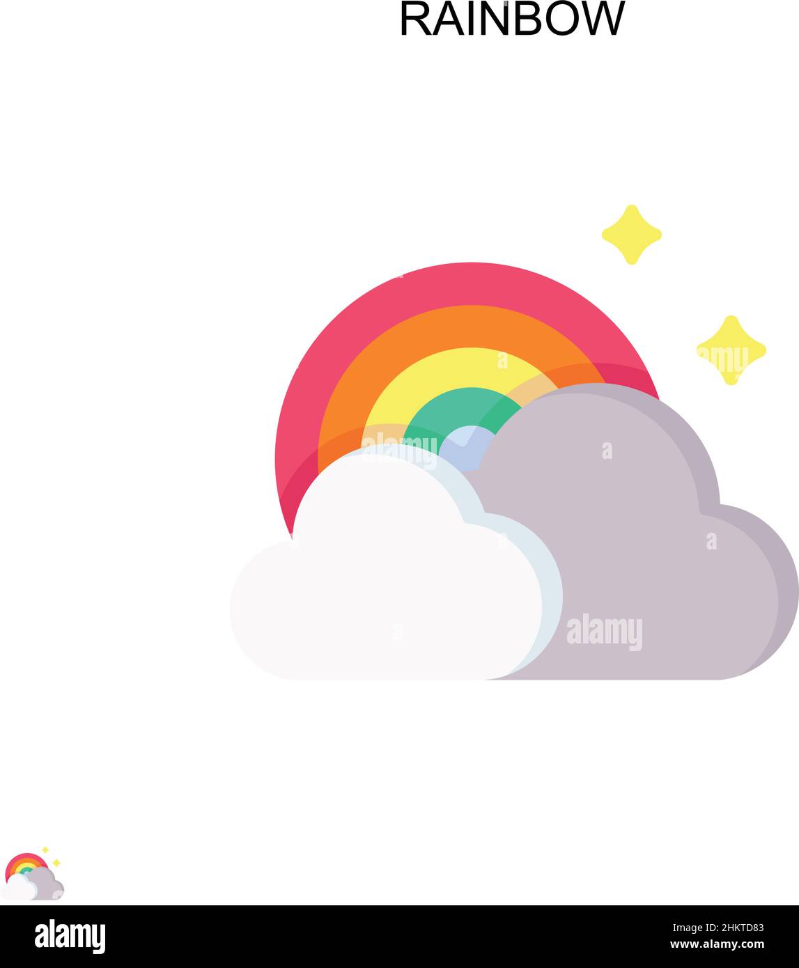 Rainbow Simple vector icon. Illustration symbol design template for web ...