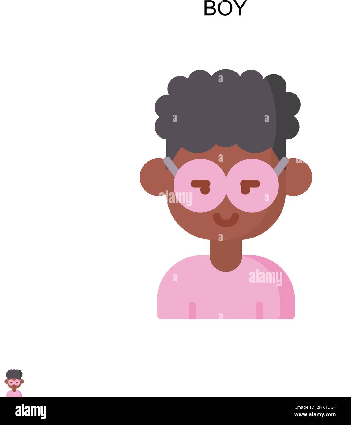 Boy Simple vector icon. Illustration symbol design template for web ...