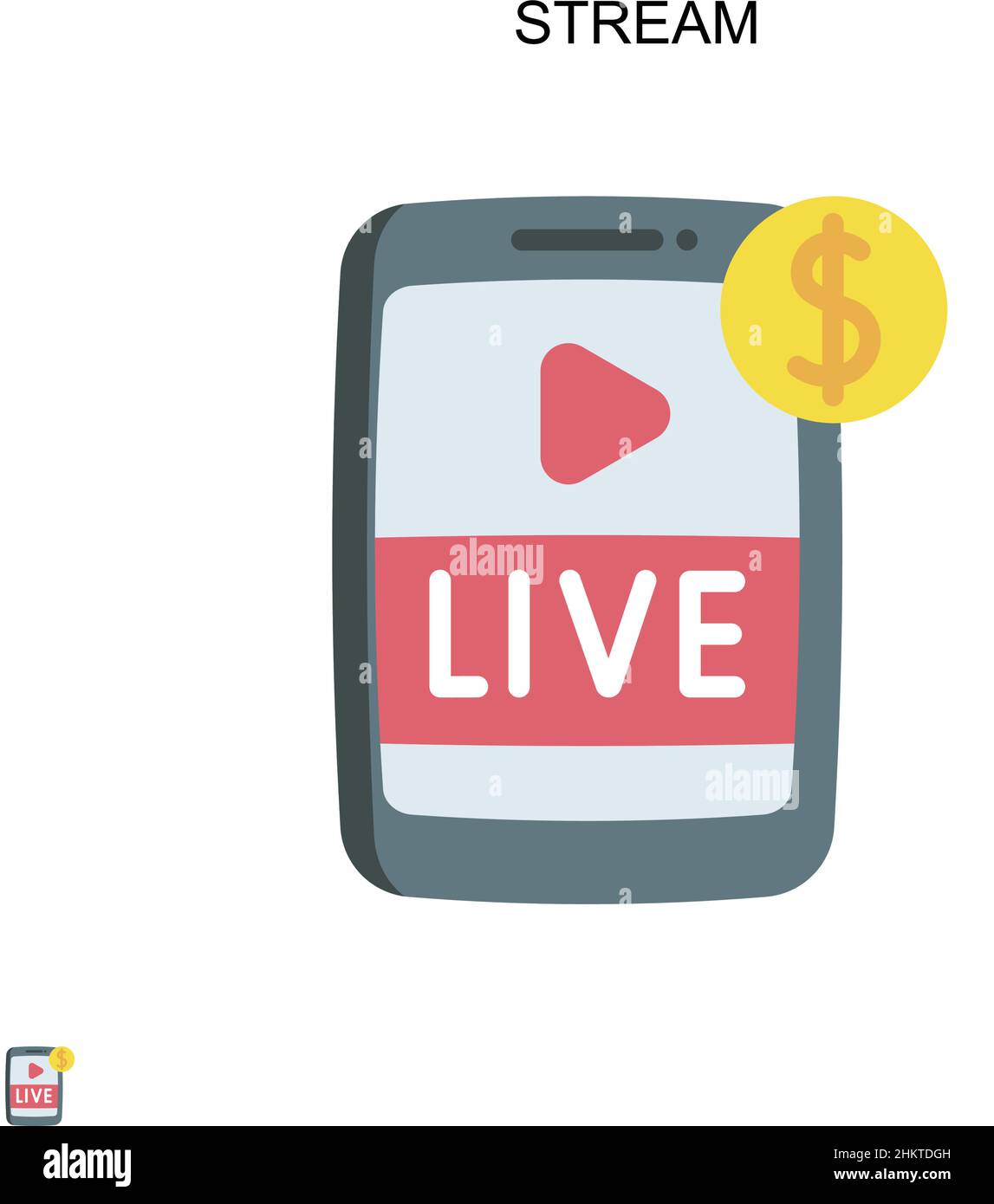 Stream Simple vector icon. Illustration symbol design template for web ...