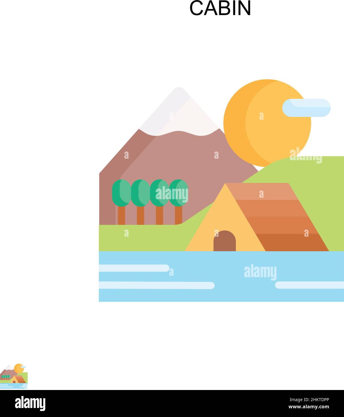Cabin Simple vector icon. Illustration symbol design template for web ...