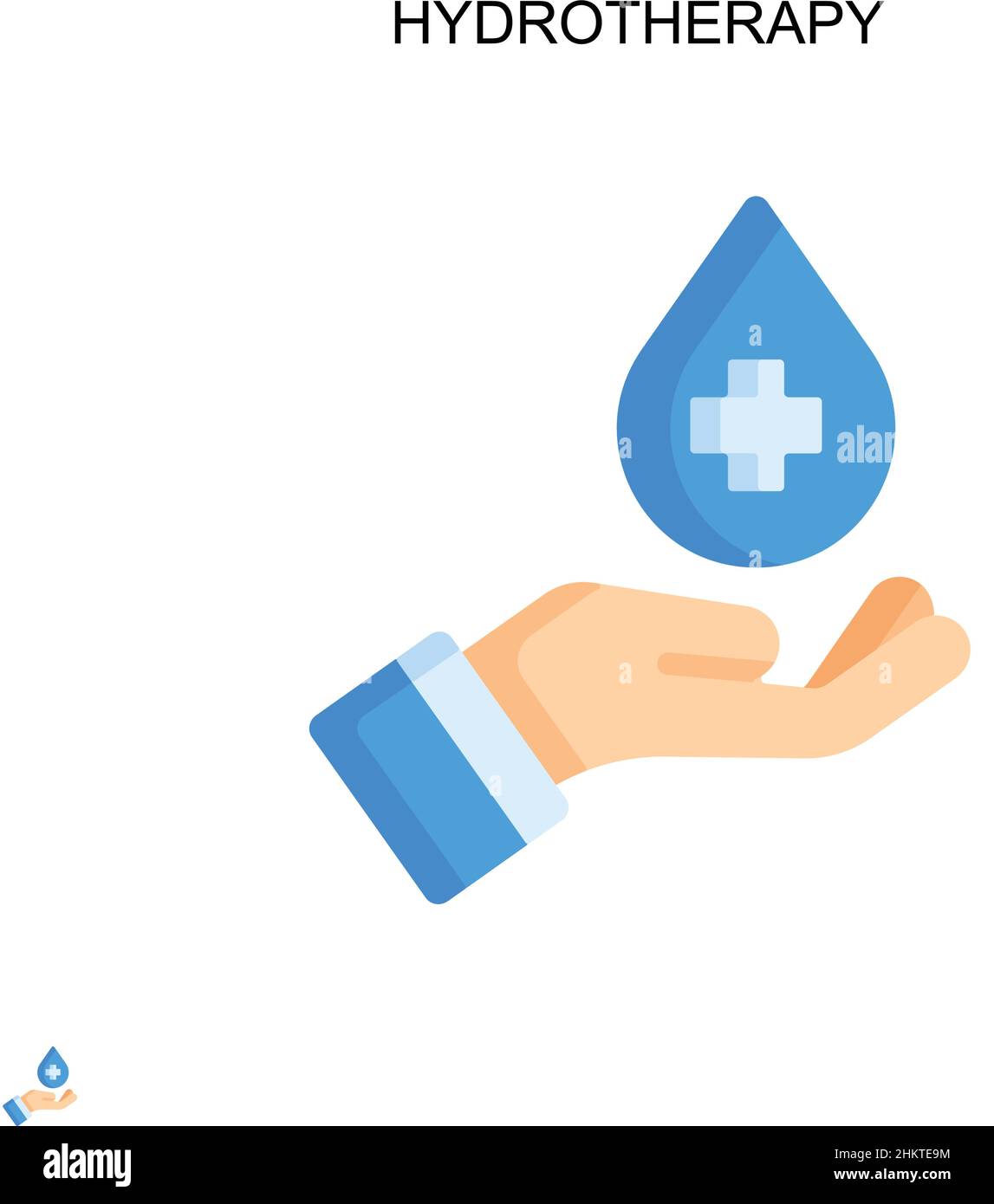 Hydrotherapy Simple vector icon. Illustration symbol design template ...