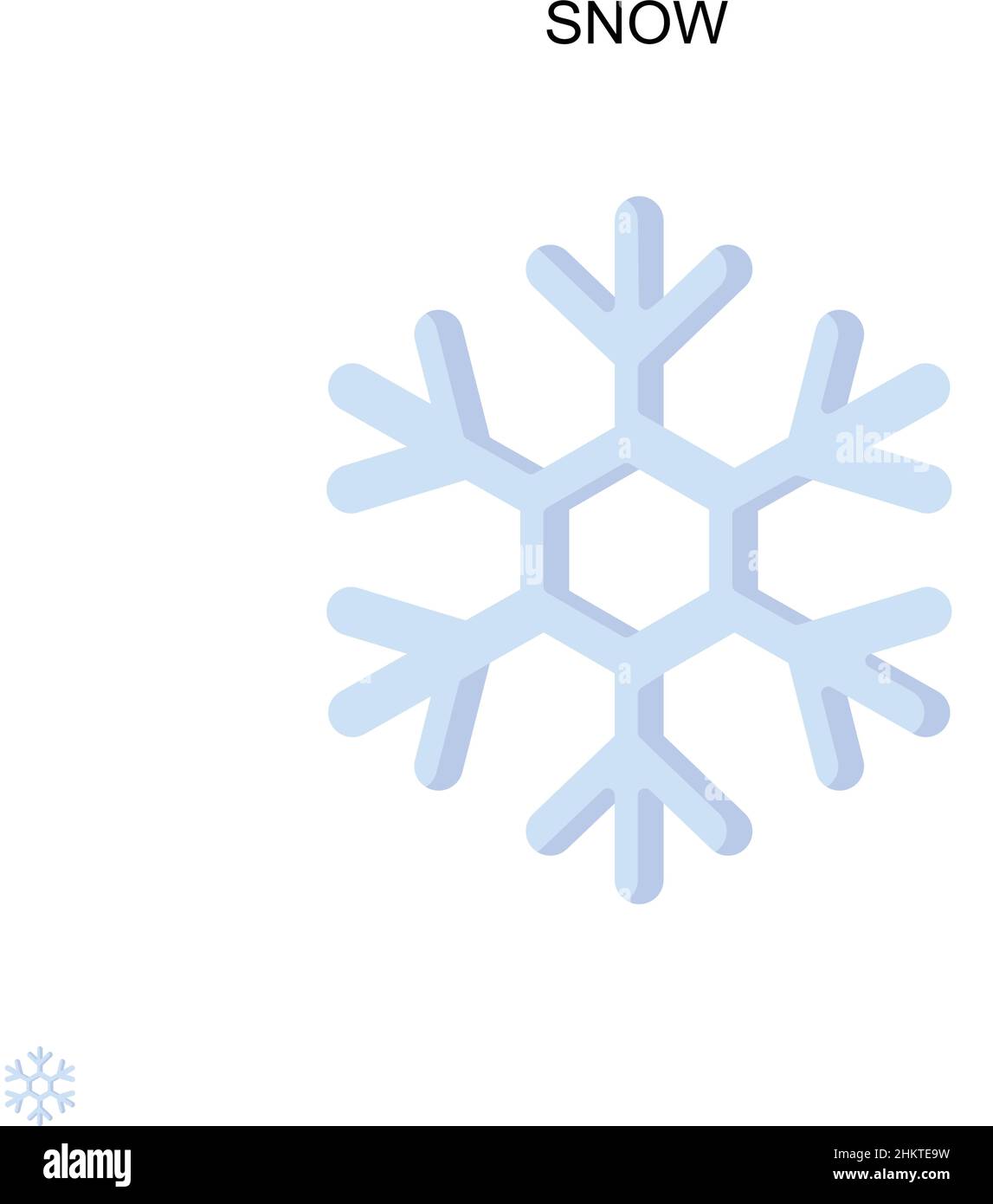 Snow Simple vector icon. Illustration symbol design template for web ...