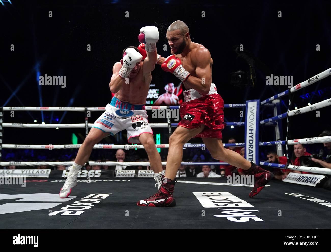 Liam Williams (left) and Chris Eubank Jr in the middleweight contest at ...