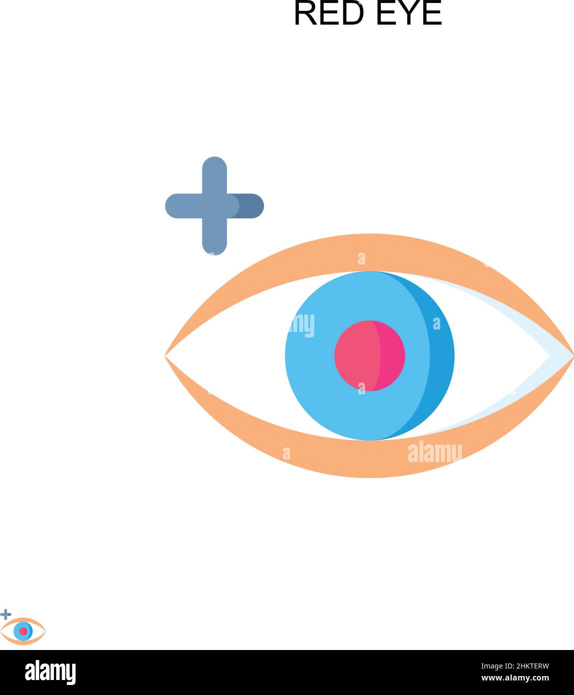 Red eye Simple vector icon. Illustration symbol design template for web ...
