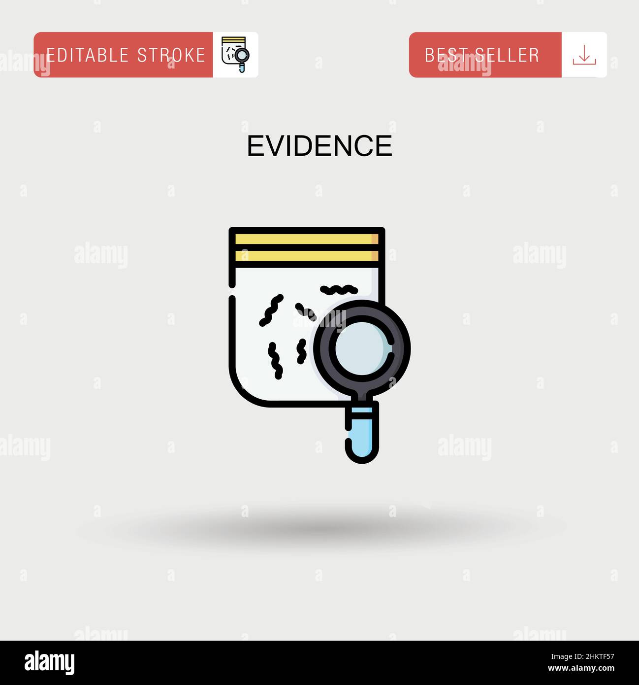Evidence Simple vector icon Stock Vector Image & Art - Alamy