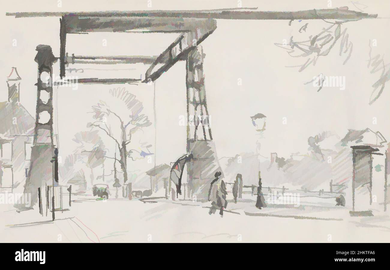 Art inspired by Drawbridge over a canal, Classic works modernized by ...