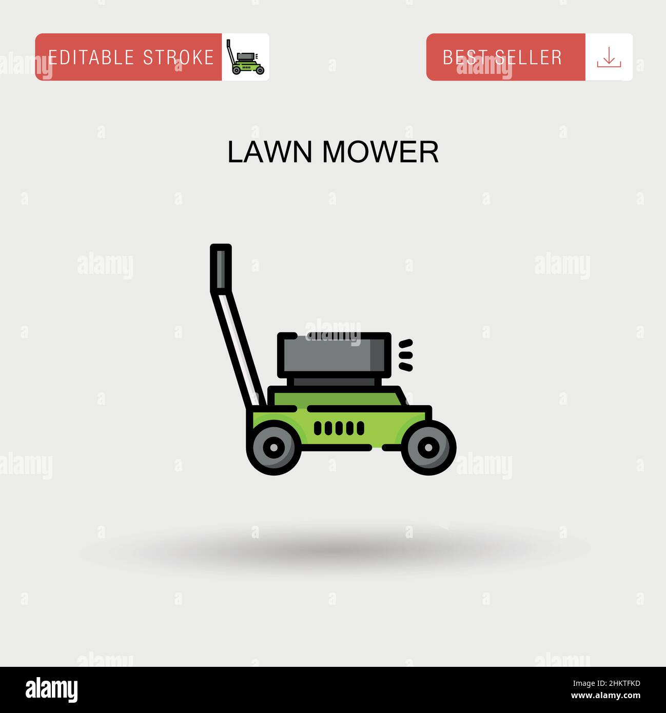 Lawn mower Simple vector icon Stock Vector Image & Art - Alamy