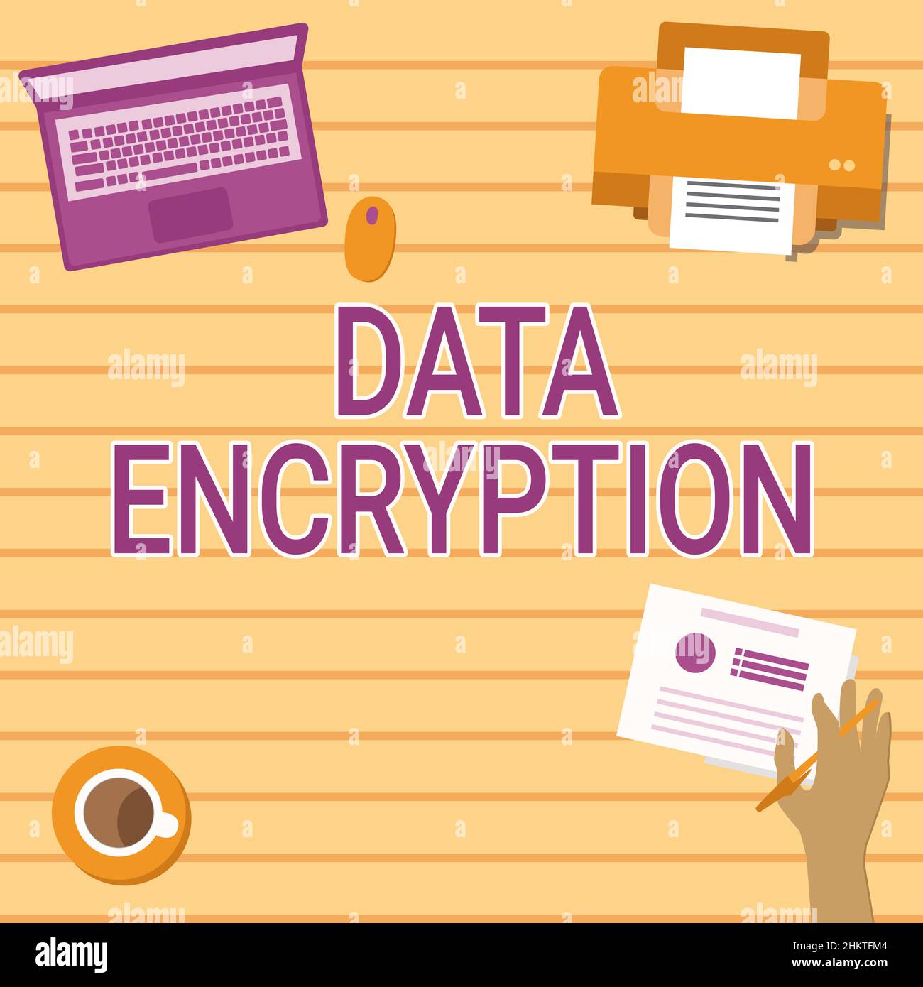 Hand writing sign Data Encryption. Business showcase Symmetrickey algorithm for the encrypting ...