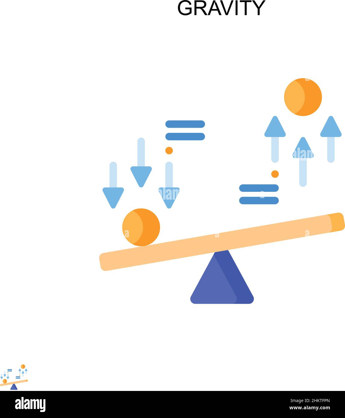 Gravity Simple vector icon. Illustration symbol design template for web ...