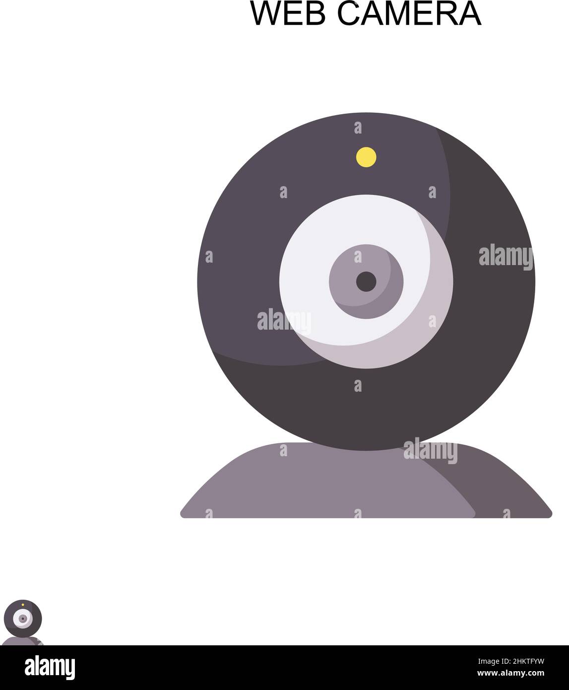 Web camera Simple vector icon. Illustration symbol design template for ...