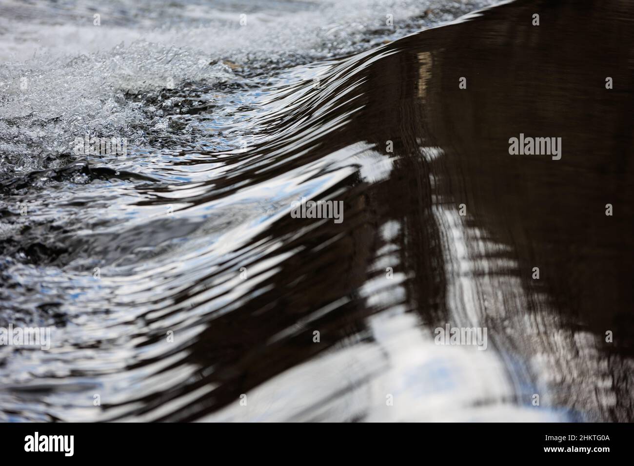 Smooth Waterfall with reflection Stock Photo - Alamy