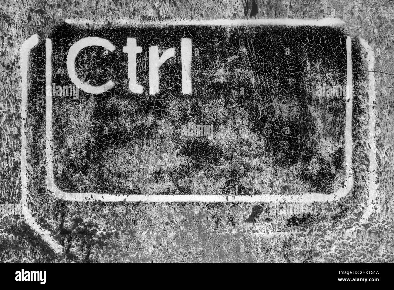 Ctrl key grungy graffiti. Ideal for creative backgrounds computer-based ...