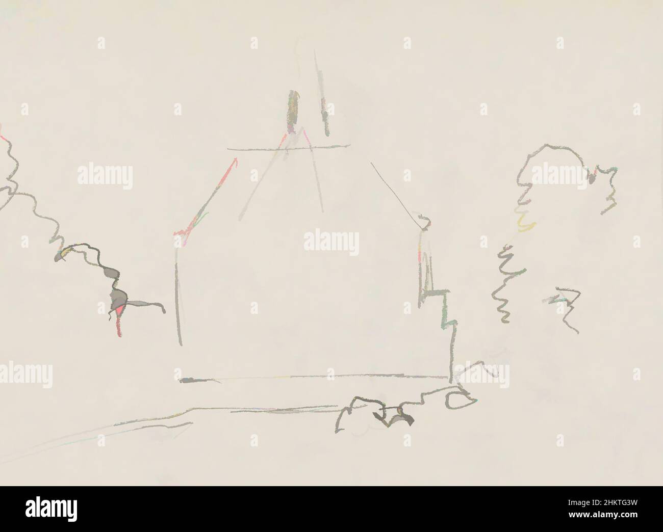 Art inspired by a church building. 8 Building with a spire between the ...