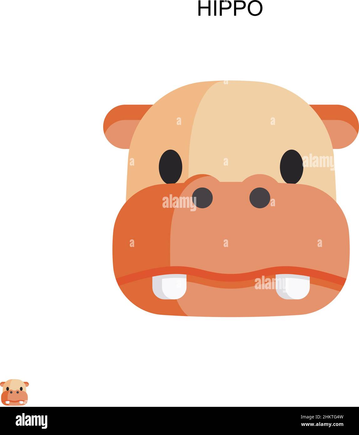 Hippo Simple vector icon. Illustration symbol design template for web ...