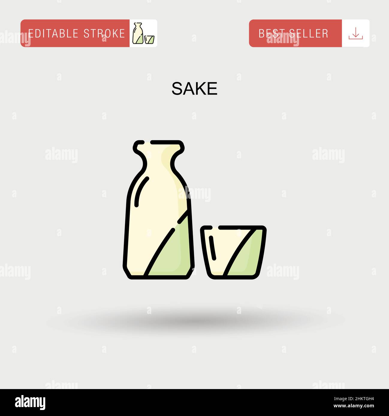 Sake Simple vector icon Stock Vector Image & Art - Alamy