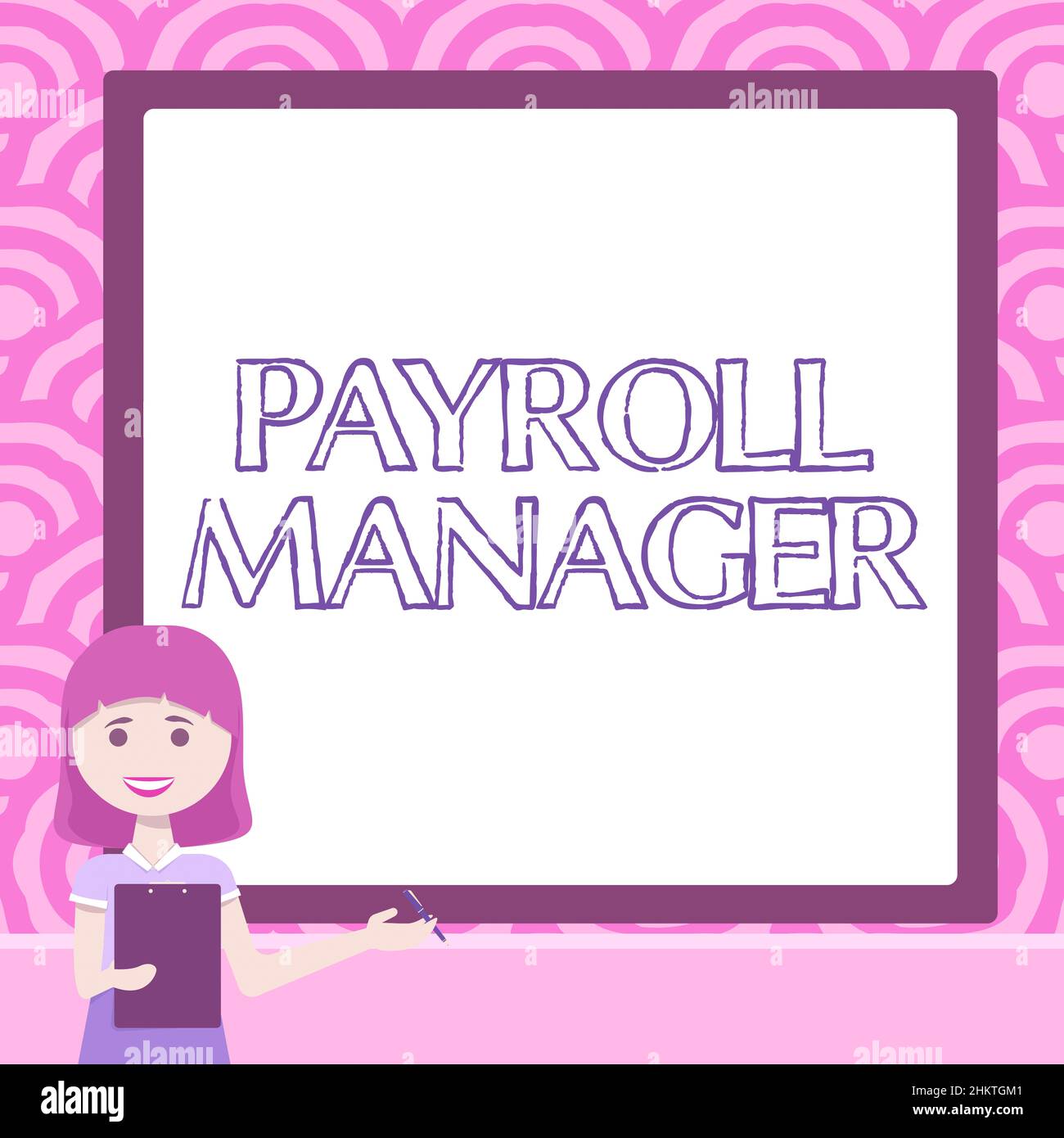 Conceptual display Payroll Manager. Concept meaning Maintains payroll ...