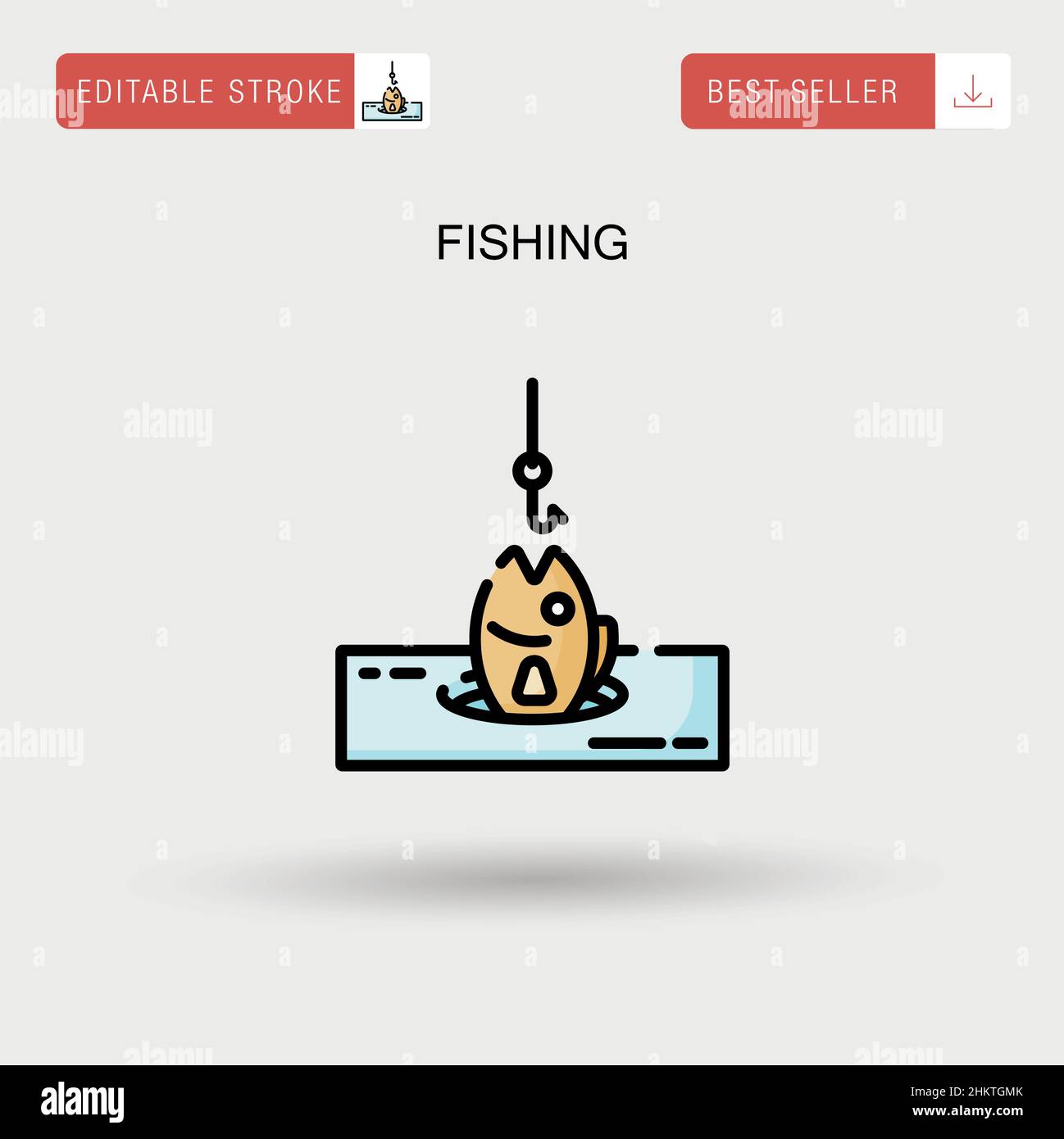 Fishing Simple vector icon Stock Vector Image & Art - Alamy