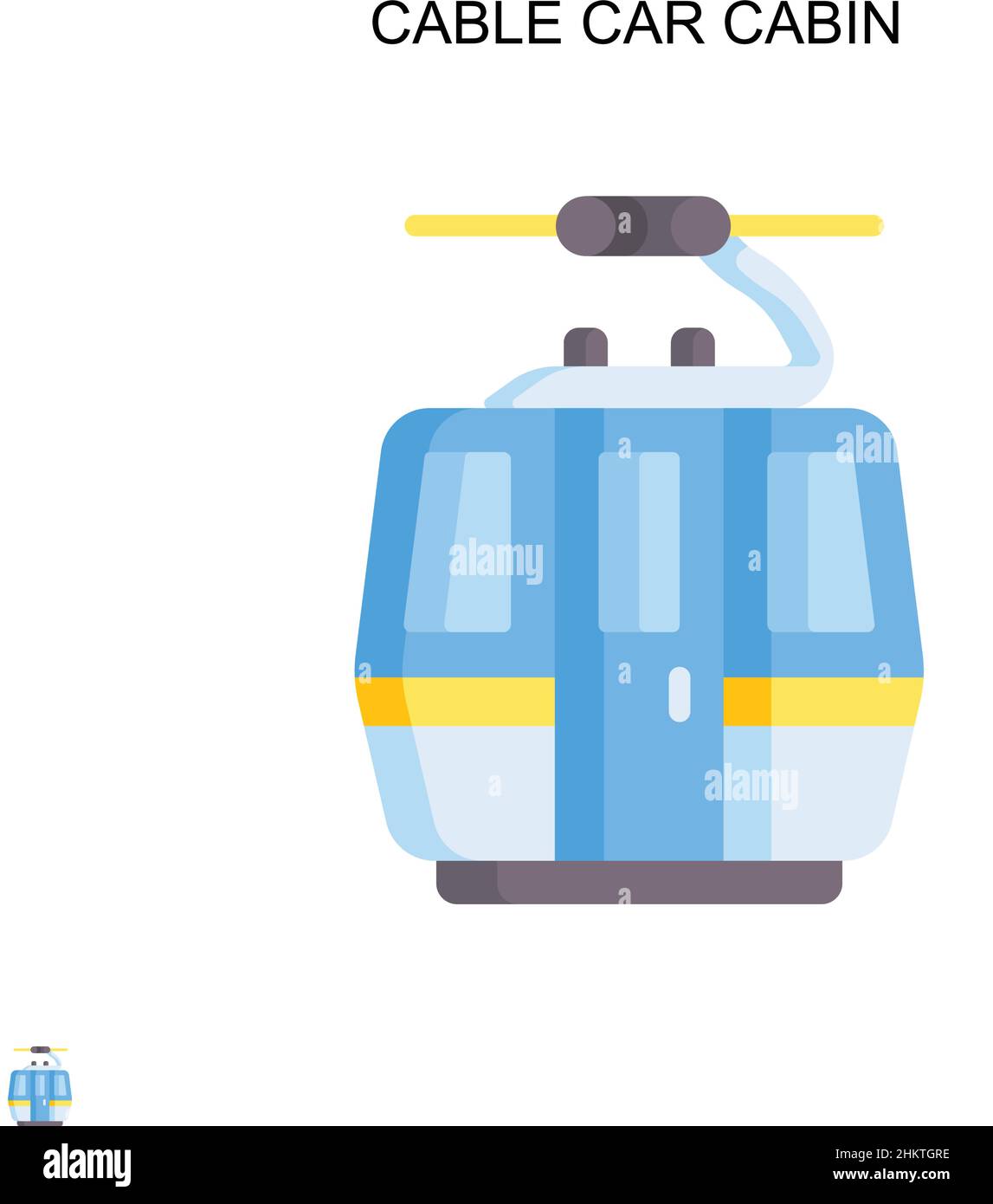 Cable Car Cabin Simple Vector Icon Illustration Symbol Design Template For Web Mobile Ui