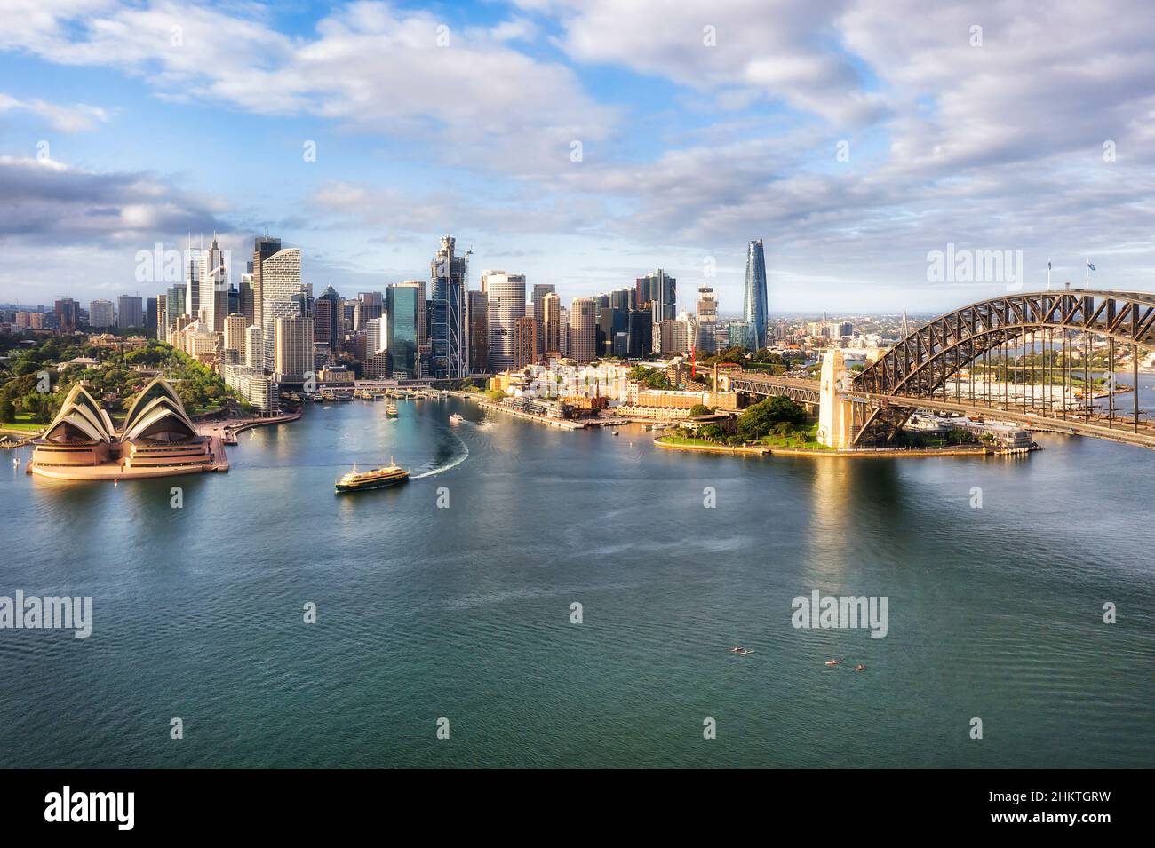 Waterfront architectural landmarks of Sydney city CDB around Circular ...