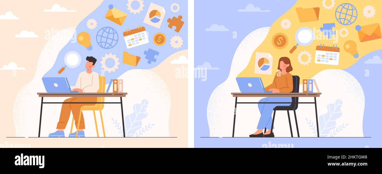 Productive workflow concept Stock Vector Image & Art - Alamy