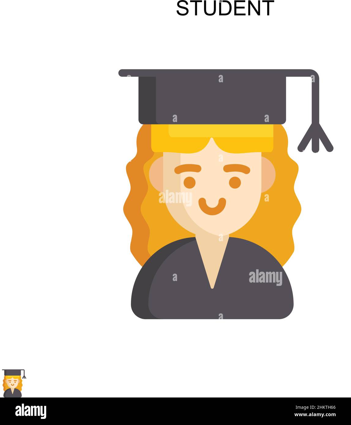 Student Simple vector icon. Illustration symbol design template for web ...