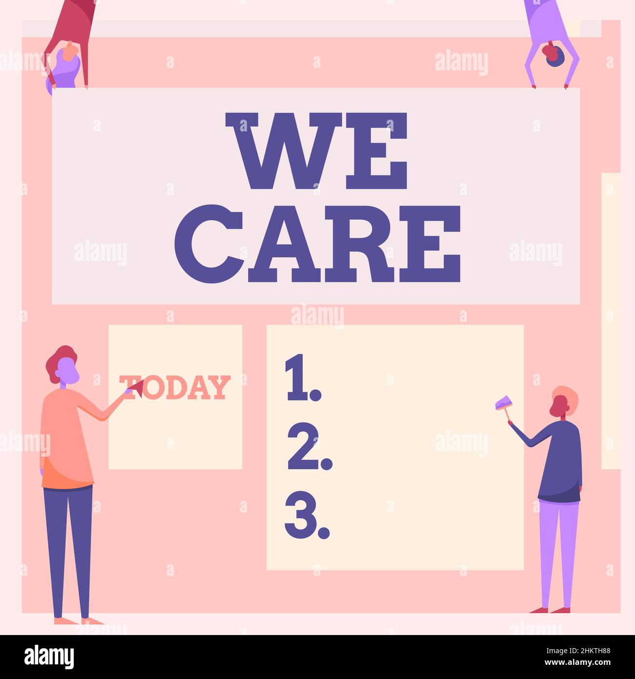 Writing displaying text We Care. Internet Concept We Care Four ...