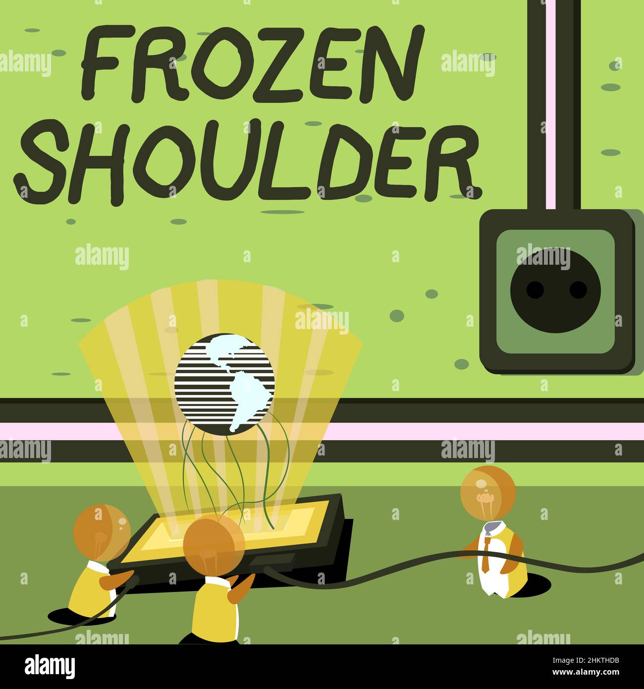 Writing displaying text Frozen Shoulder. Word Written on characterized ...