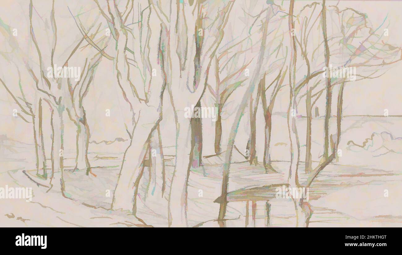 Art inspired by Trees next to a path at the house of Mr. Lans, Classic ...