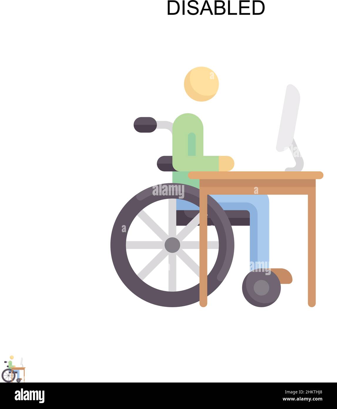 Disabled Simple vector icon. Illustration symbol design template for ...