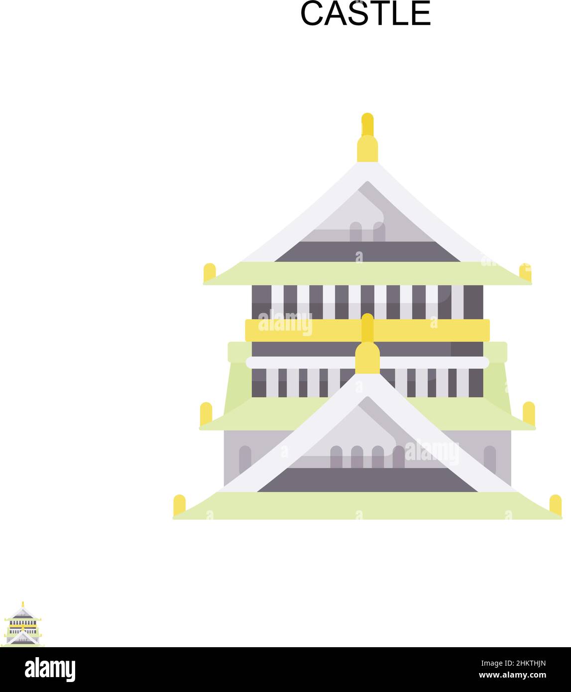 Castle Simple vector icon. Illustration symbol design template for web mobile UI element Stock ...