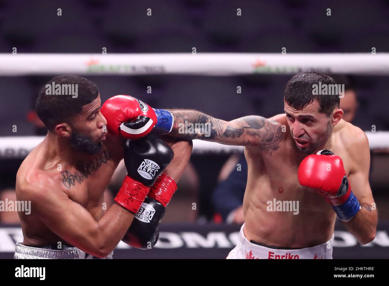 Las Vegas, Nevada, USA. 5th Feb, 2022. LAS VEGAS, NV - FEBRUARY 5: (R-L ...