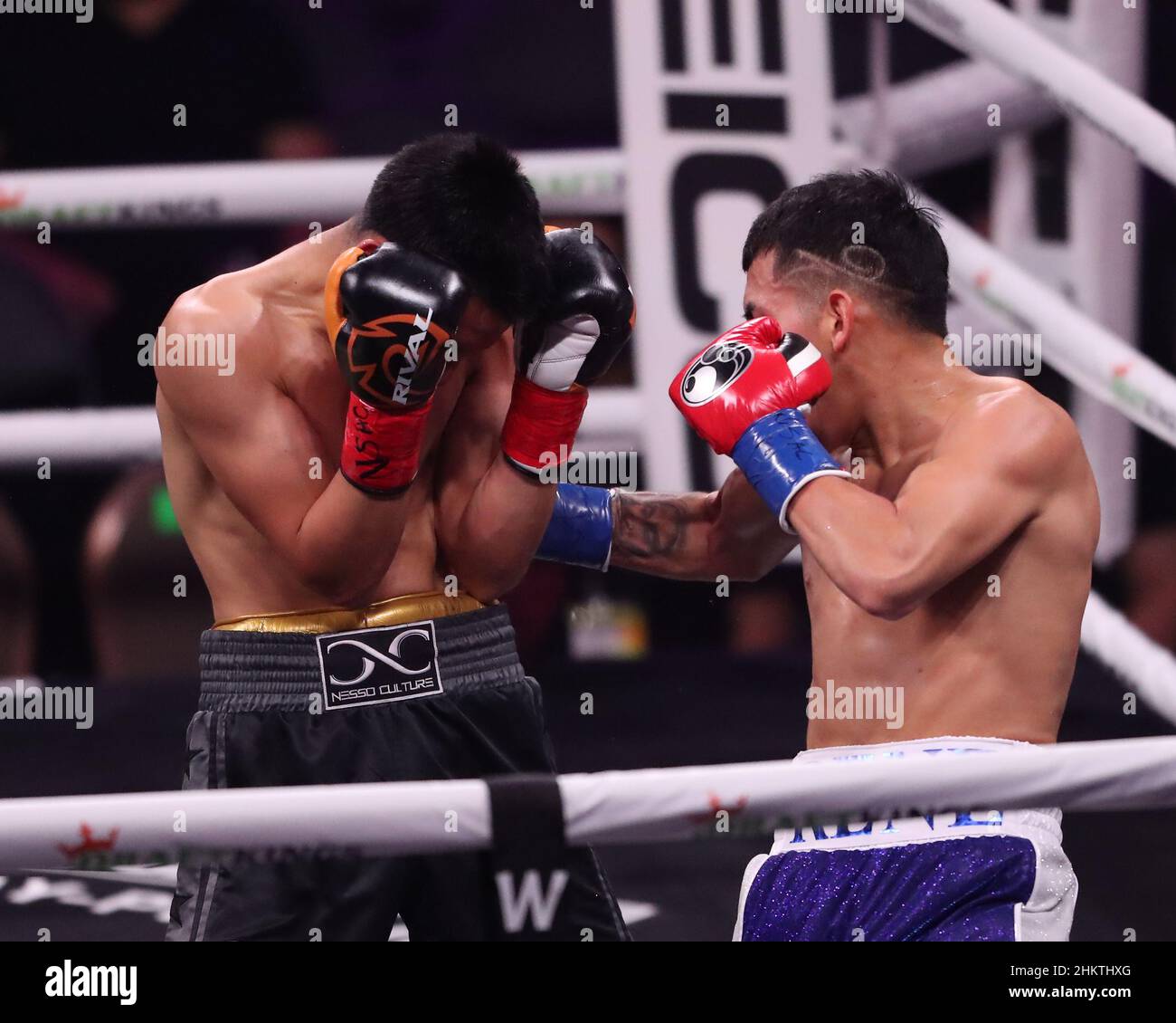 Las Vegas, Nevada, USA. 5th Feb, 2022. LAS VEGAS, NV - FEBRUARY 5: (R-L ...