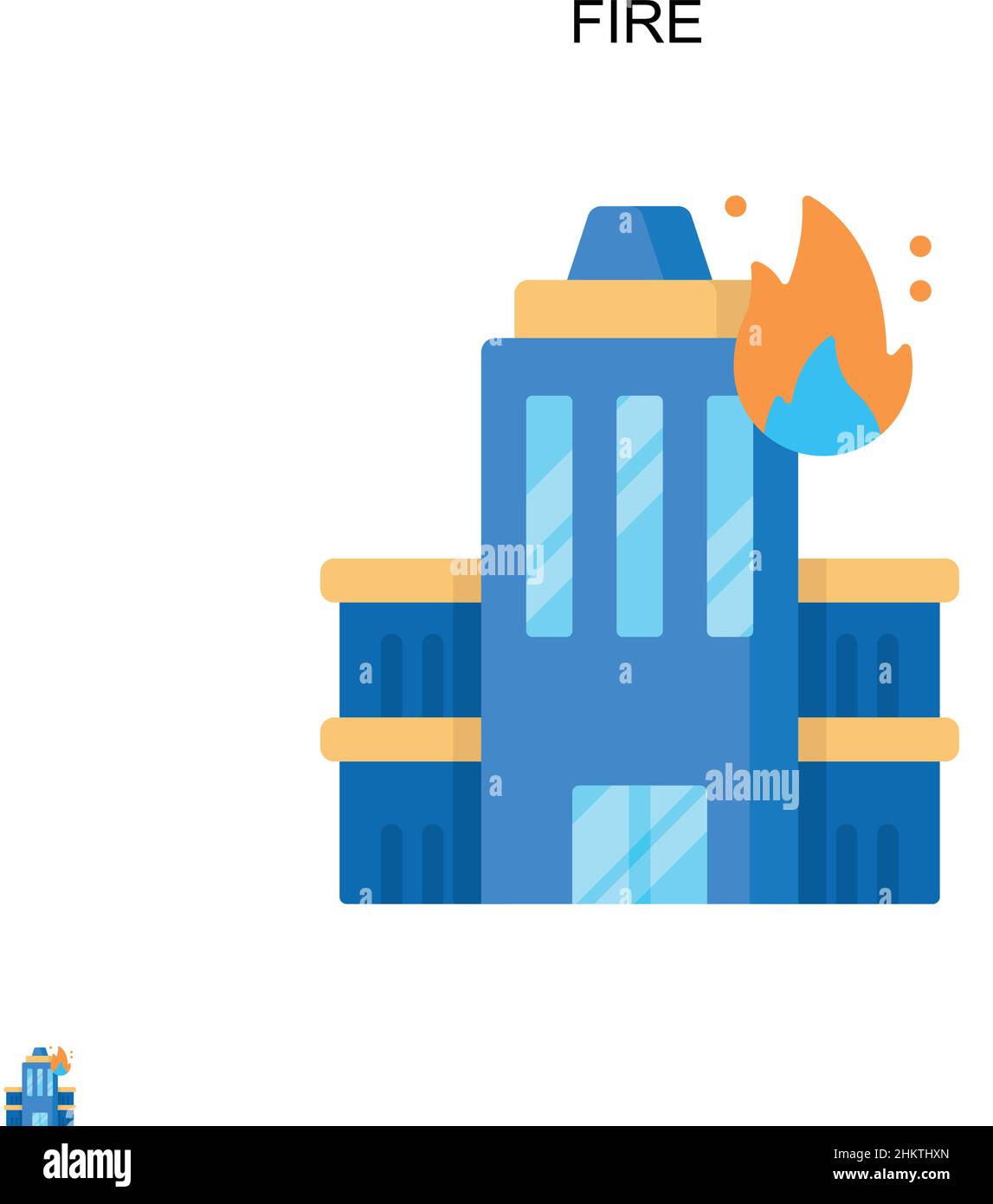 Fire Simple vector icon. Illustration symbol design template for web ...