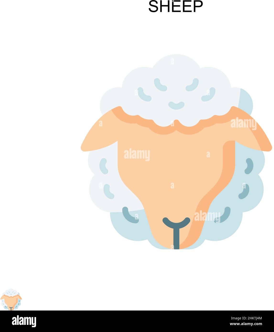 Sheep Simple vector icon. Illustration symbol design template for web ...