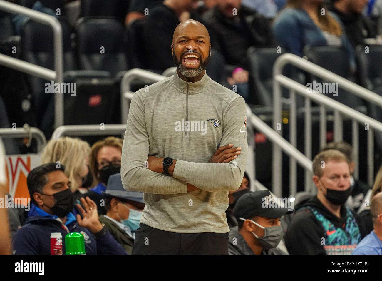 Orlando, Florida, USA, February 5, 2022,MOrlando Magic Head Coach ...