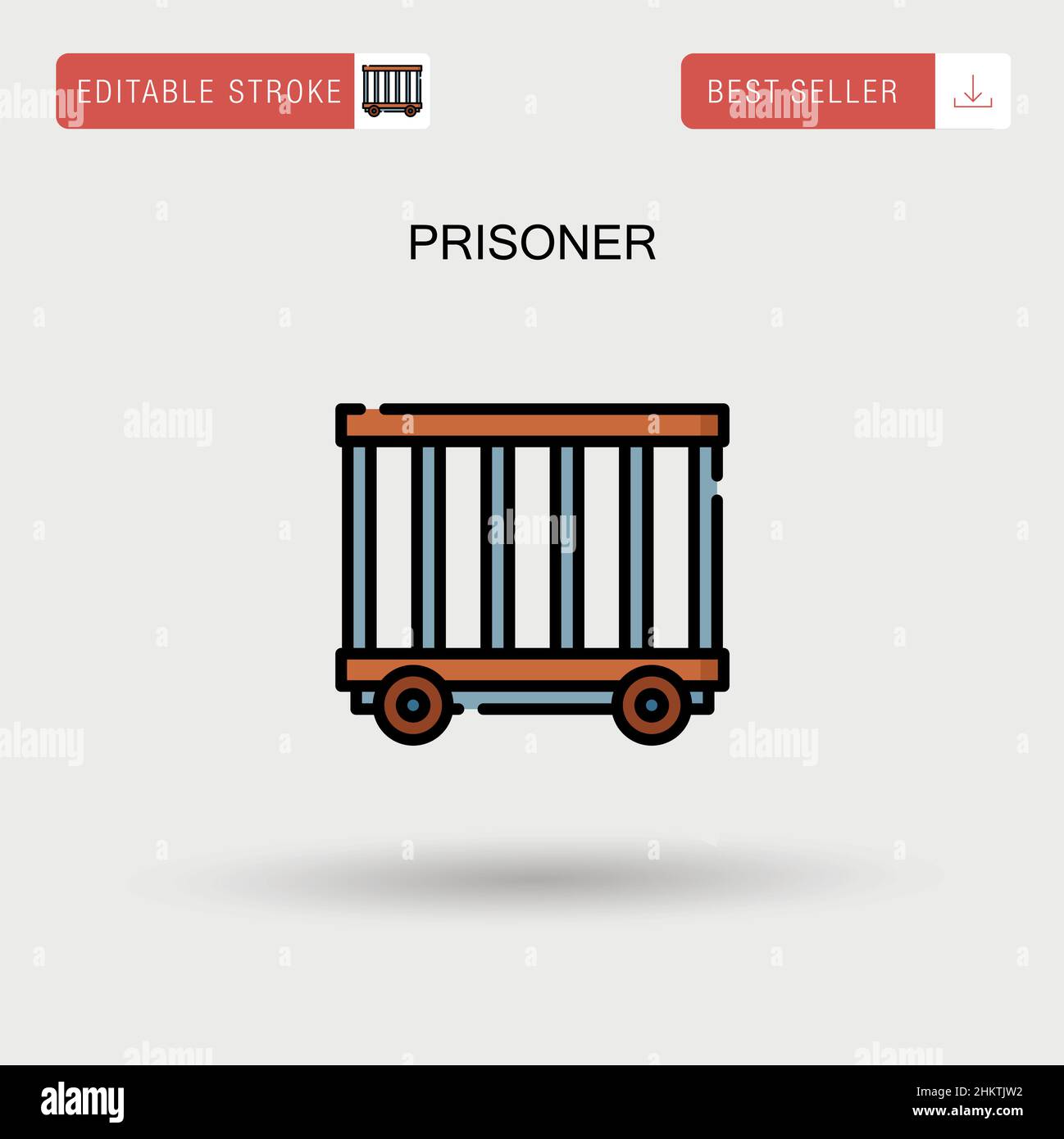 Prisoner Simple vector icon Stock Vector Image & Art - Alamy