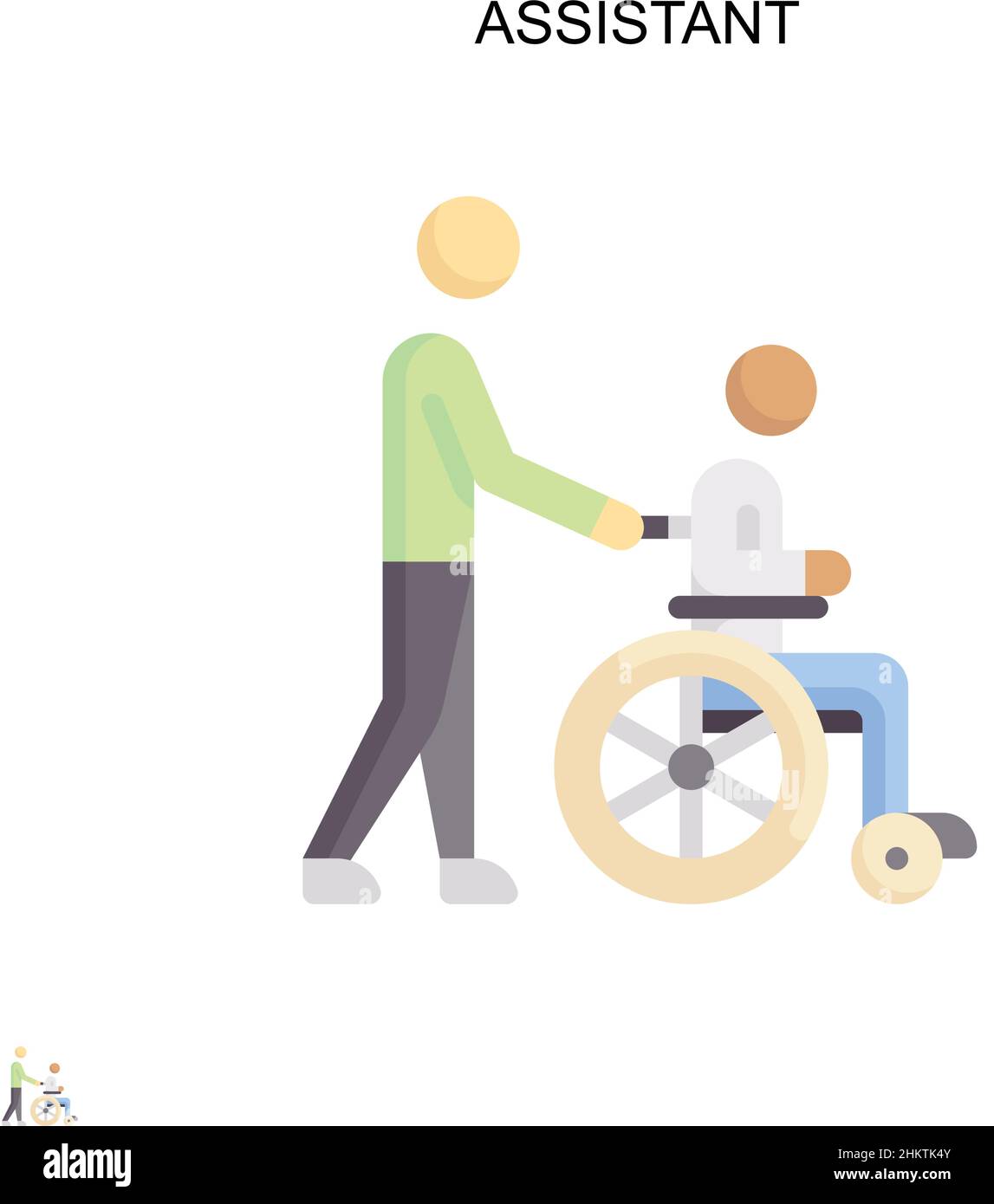 Assistant Simple vector icon. Illustration symbol design template for ...