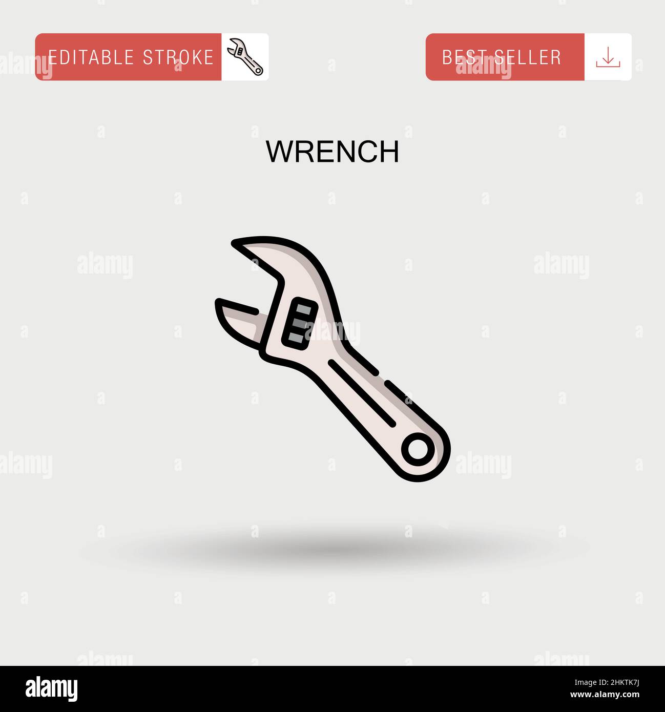 Wrench Simple vector icon Stock Vector Image & Art - Alamy