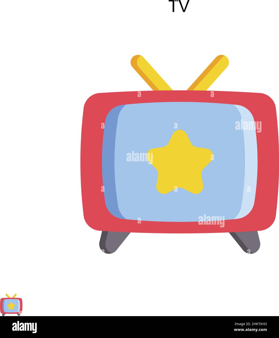 Tv Simple vector icon. Illustration symbol design template for web ...