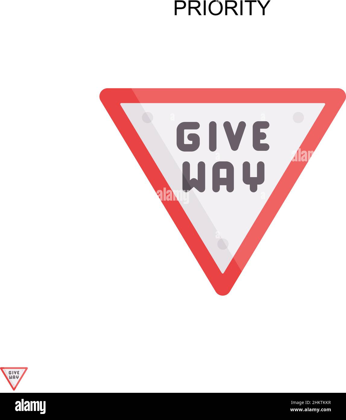 Priority Simple vector icon. Illustration symbol design template for ...