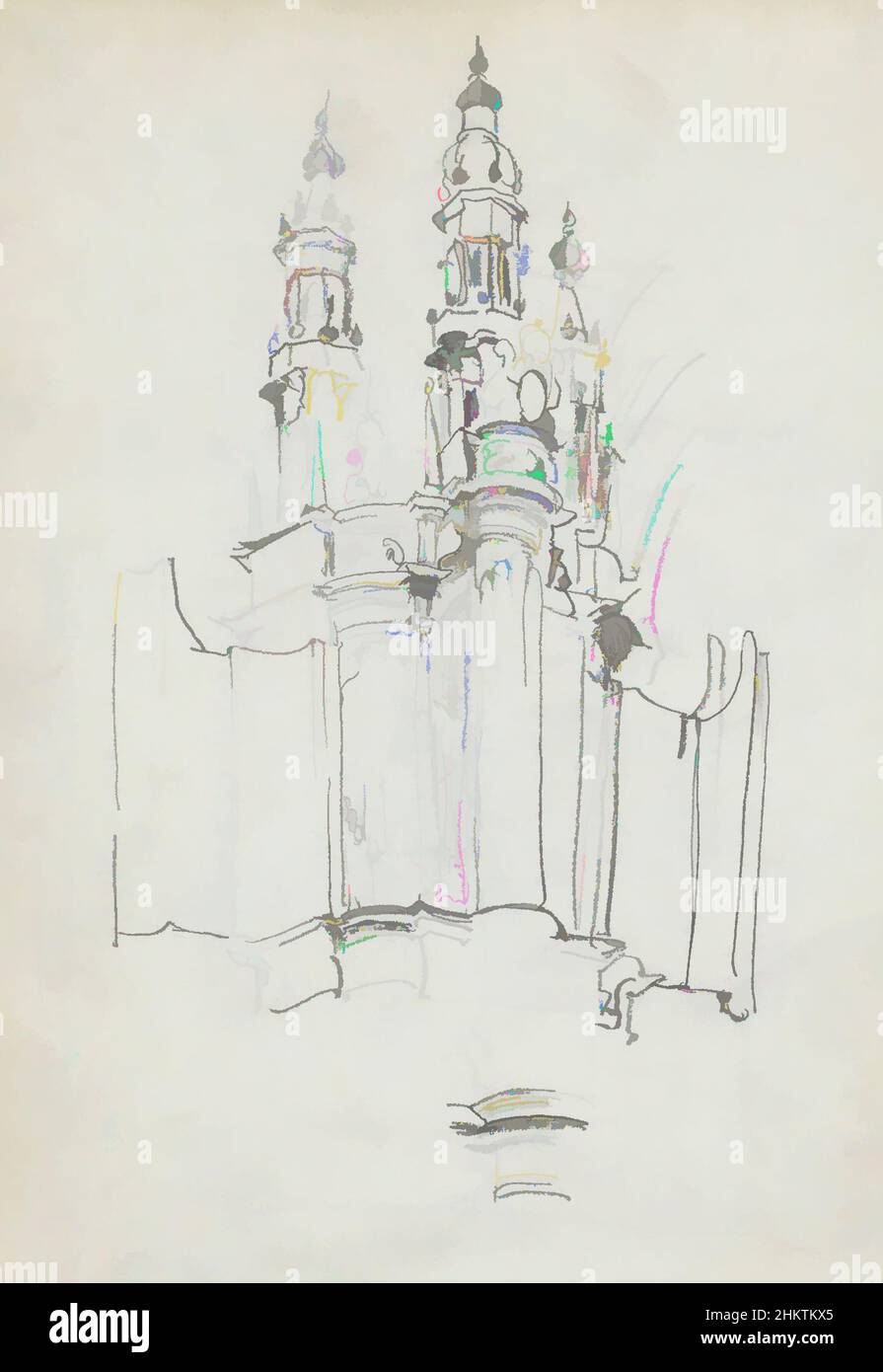 Art inspired by Pillars for a building with towers, Classic works ...